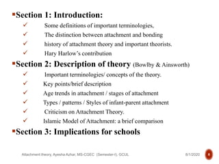 Attachment Theory, Description & Implications for Schools | PPTX