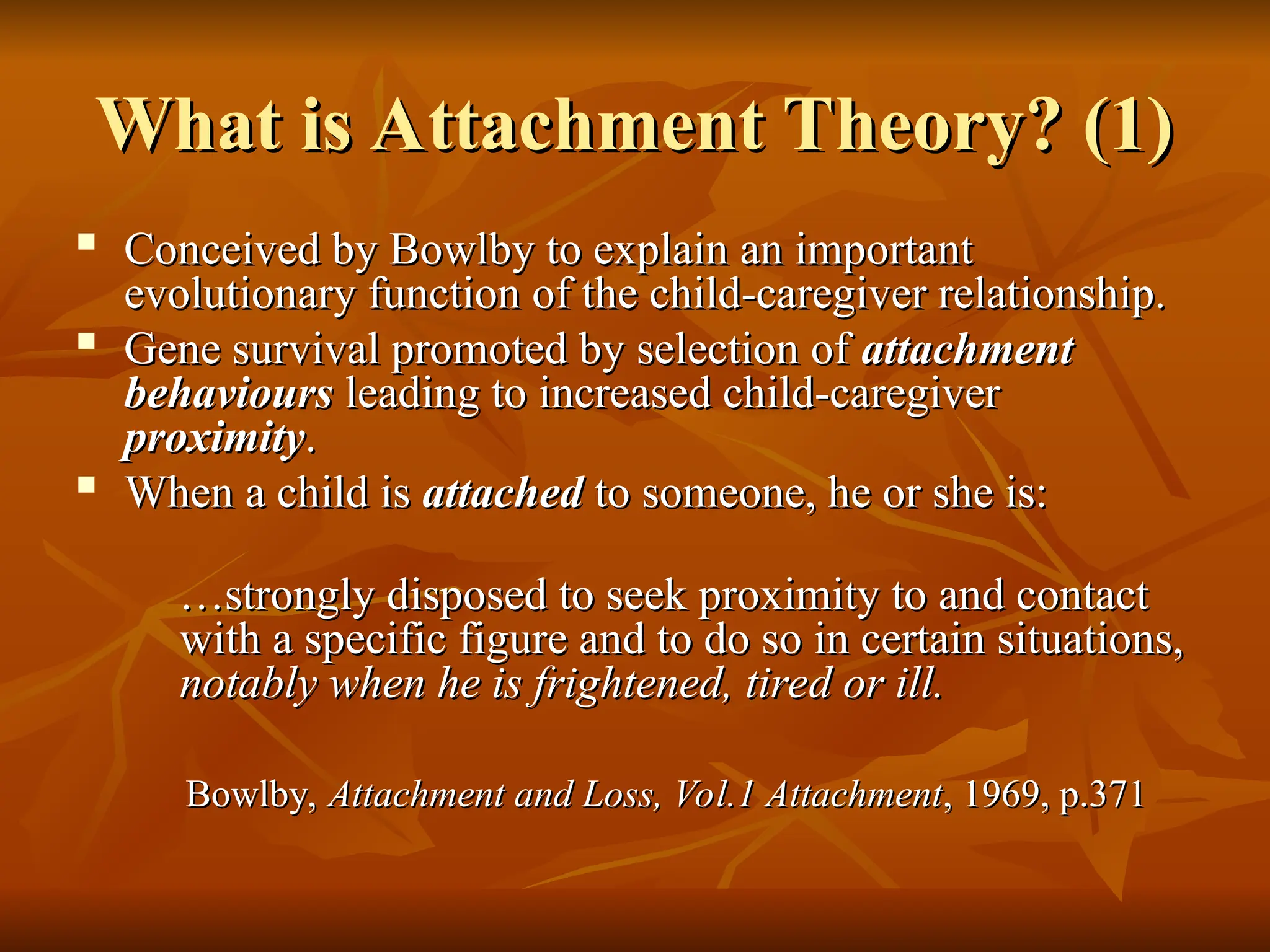 Attachment theory - Social Pschology ppt | PPT