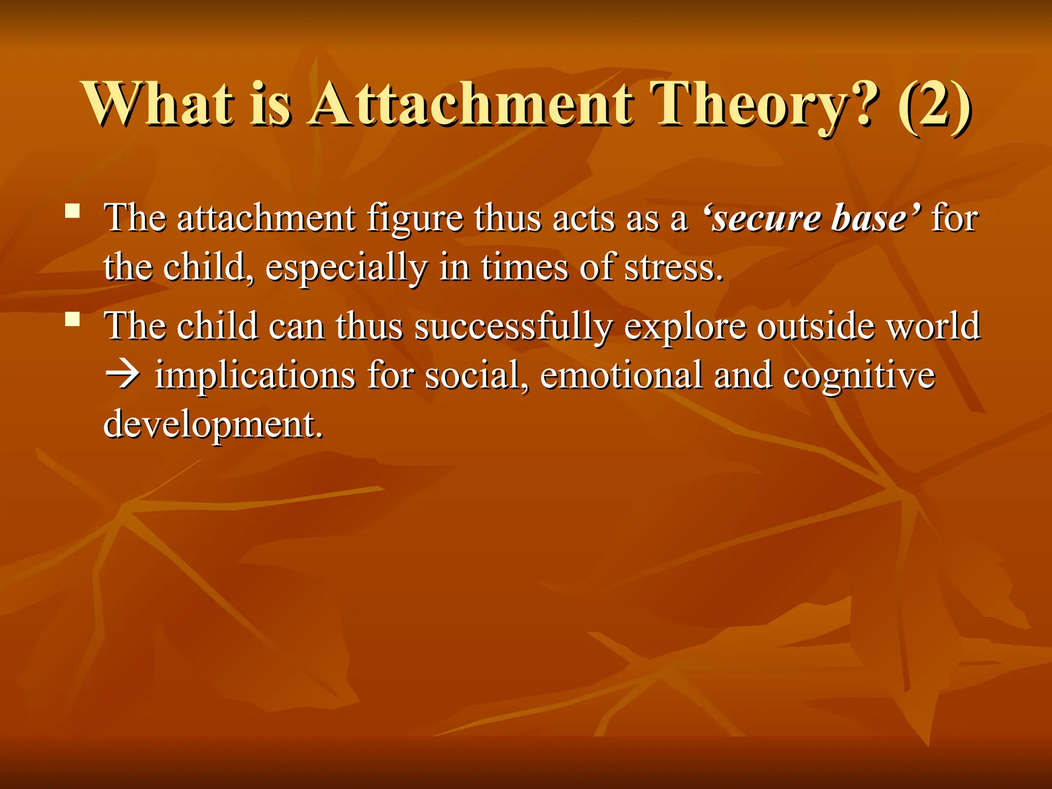 Attachment theory - Social Pschology ppt | PPT