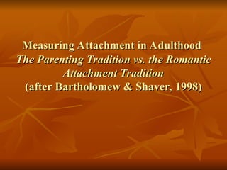 Attachment theory - Social Pschology ppt | PPT