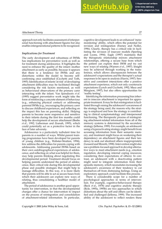 Attachment Theory In Adolescence And Its Relevance To Developmental ...