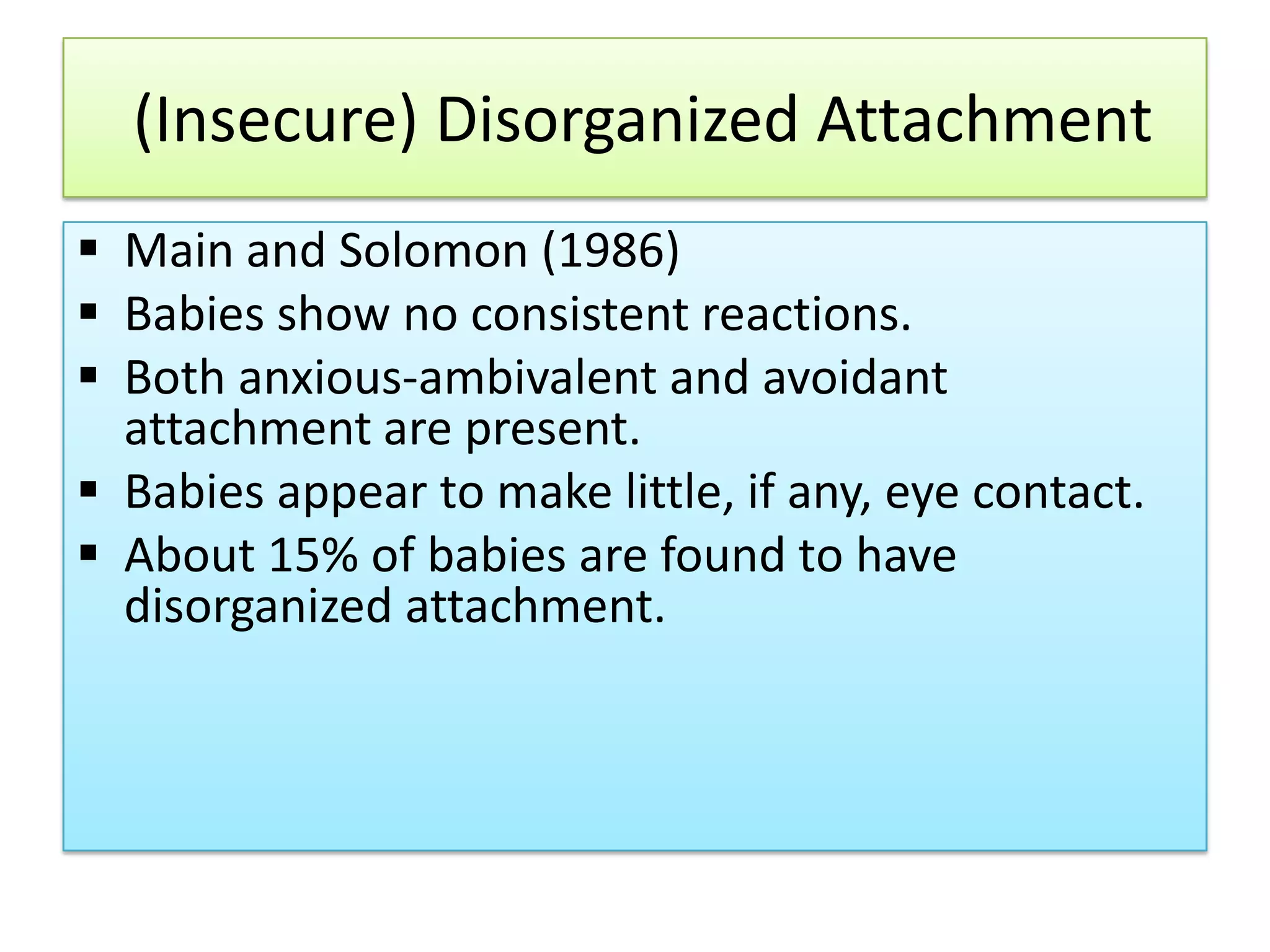 Attachment Theory Developmental Psychology | PPTX | Parenting Babies ...