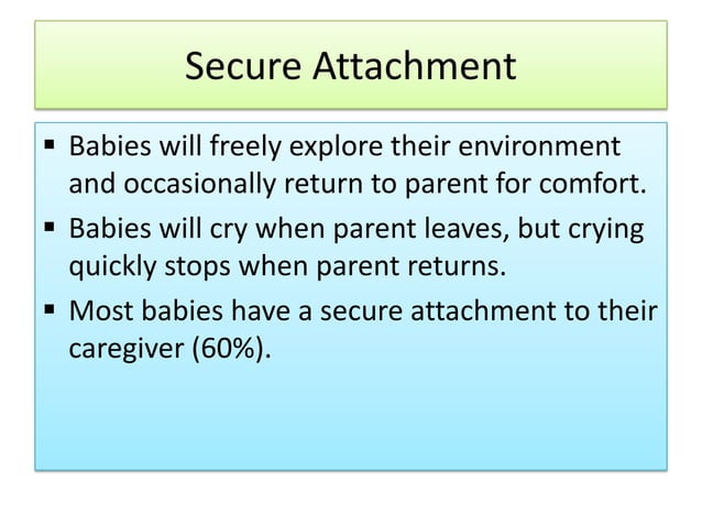 Attachment Theory Developmental Psychology | PPT