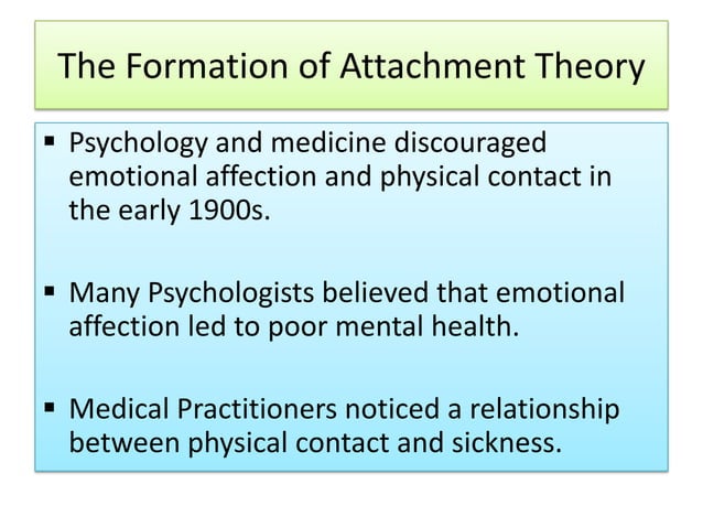 Attachment Theory Developmental Psychology | PPT