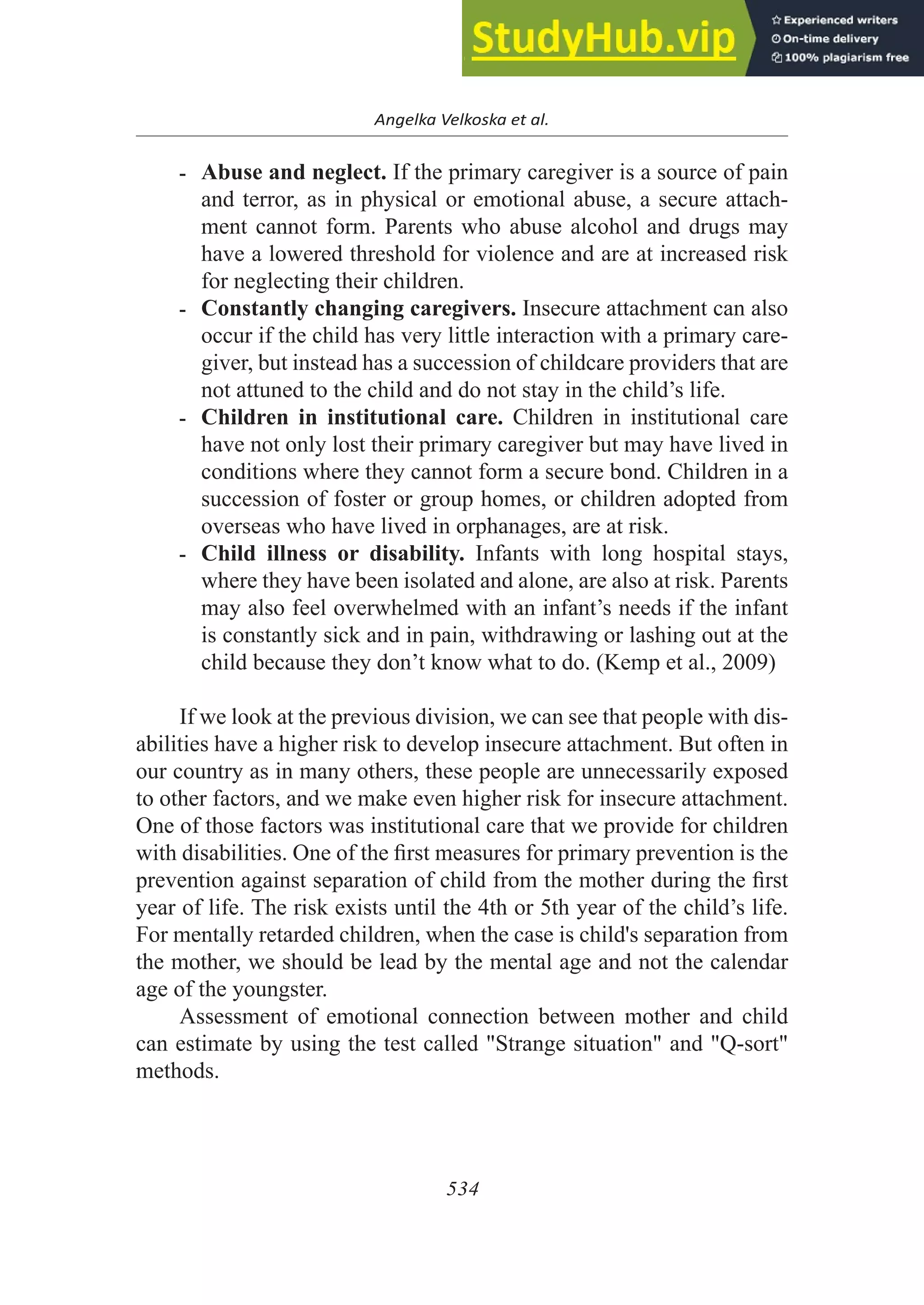 Attachment Theory Of The Children With Autism And Down Syndrome | PDF