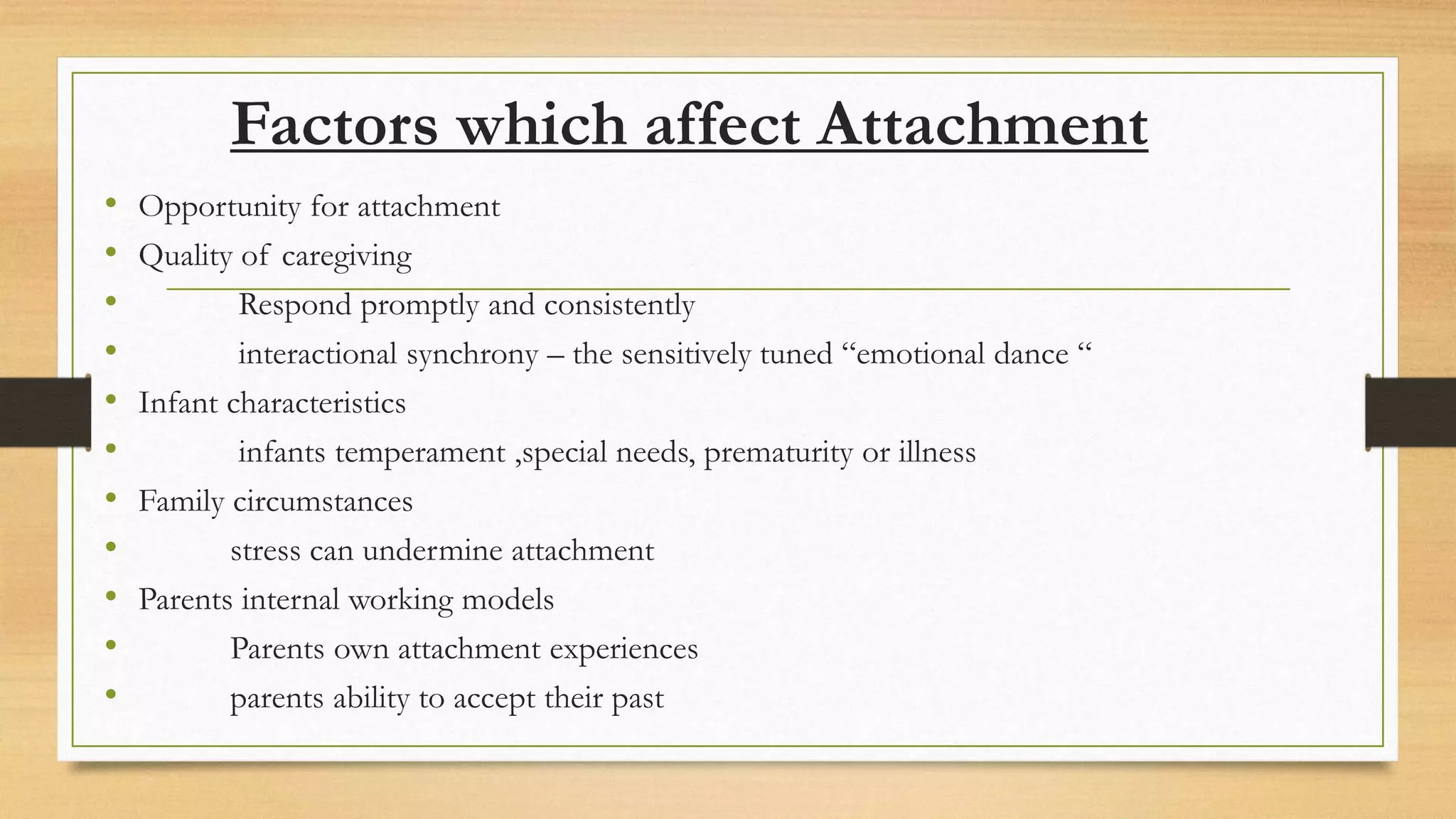 Attachment theory ppt by nayana | PPTX