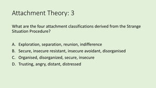 Open Education Resource - Attachment Theory Quiz | PPTX