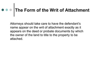Attachment Trustee Process & Execution | PPT