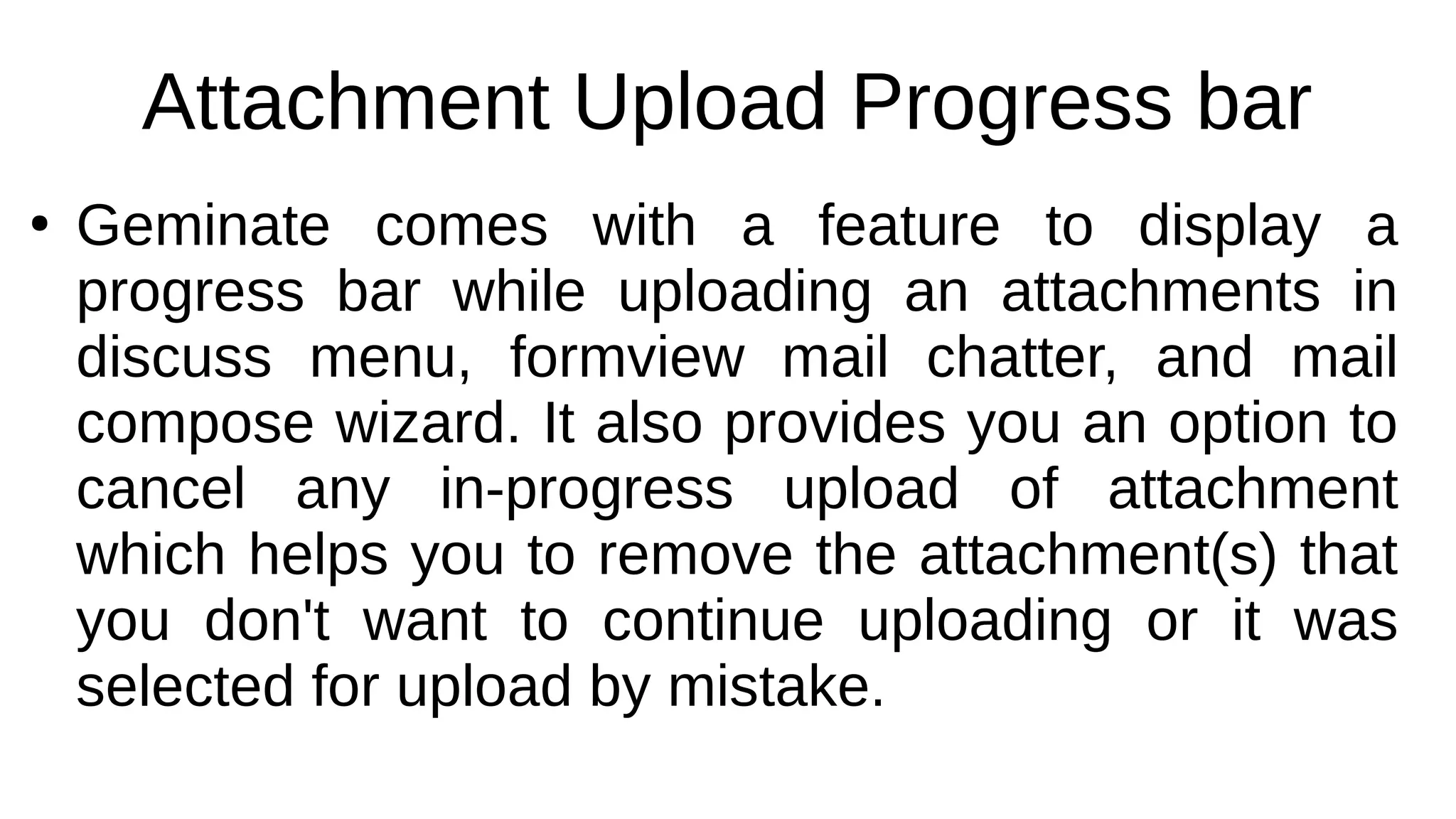 Attachment Upload Progress bar | PPT