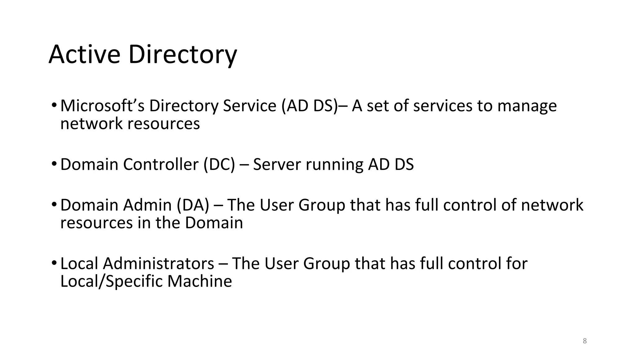 Attacker's Perspective of Active Directory | PDF