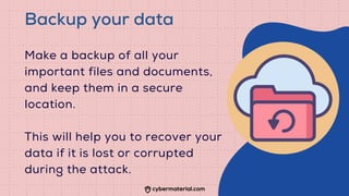 7 Steps To Take When Facing A Cyber Attack | PDF