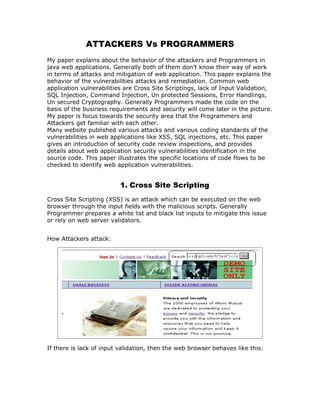 Attackers Vs Programmers | PDF