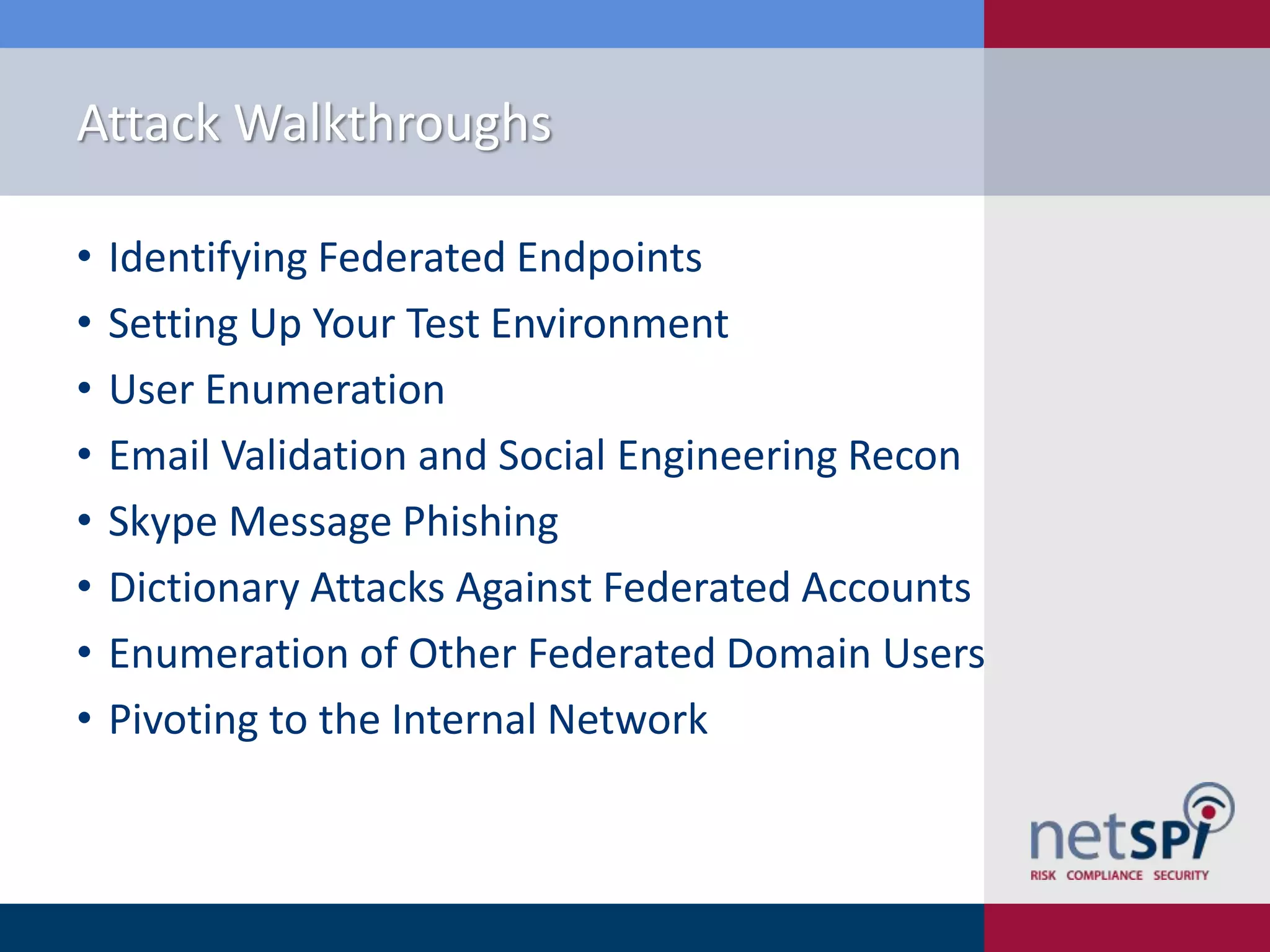 Attacking ADFS Endpoints - DerbyCon | PPTX