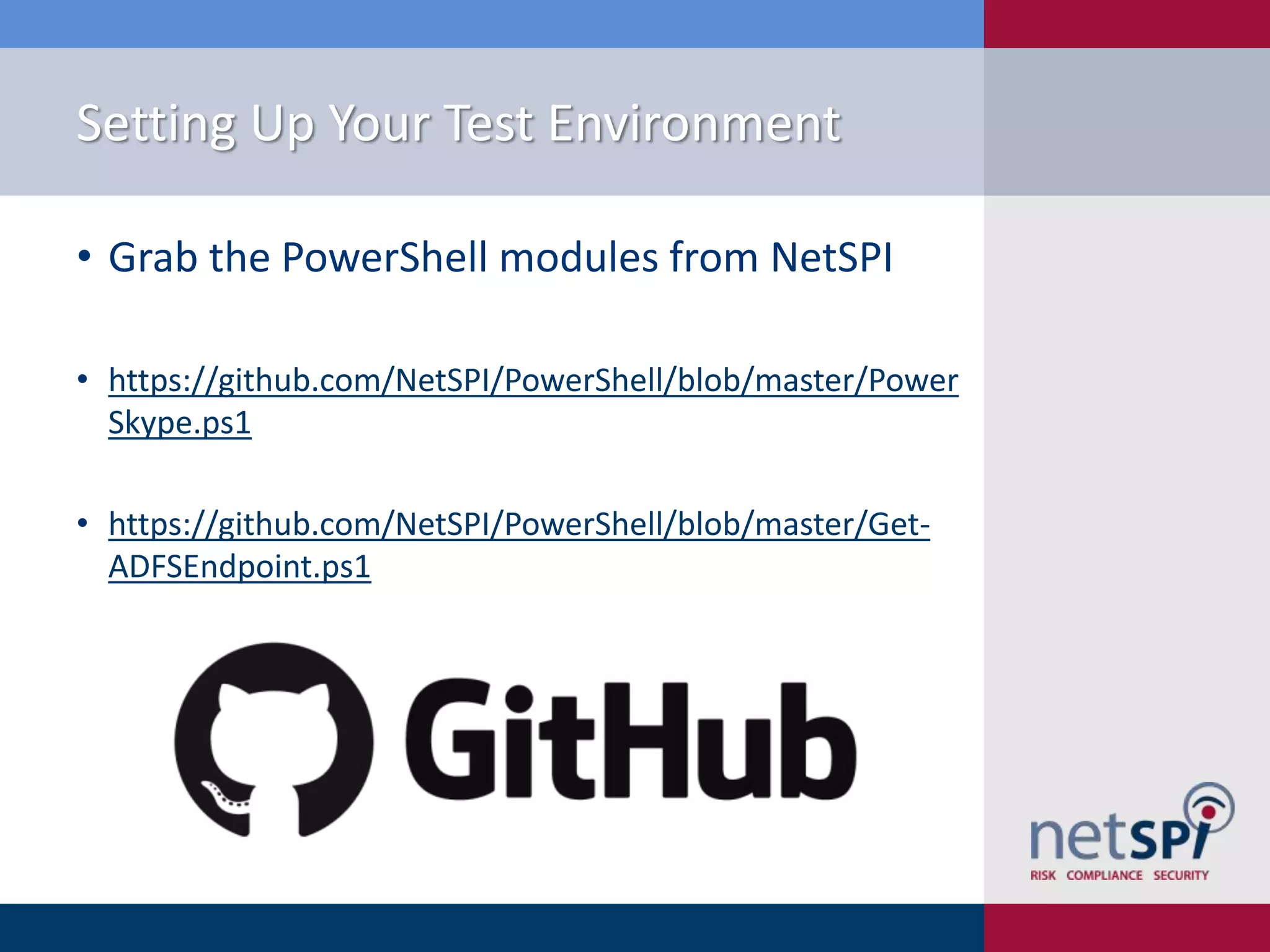 Attacking ADFS Endpoints - DerbyCon | PPTX