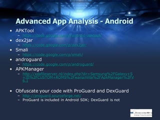 Attacking and Defending Mobile Applications | PDF
