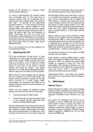 Attacking intel txt paper | PDF