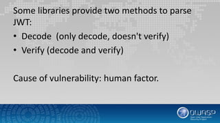 [OPD 2019] Attacking JWT tokens | PDF