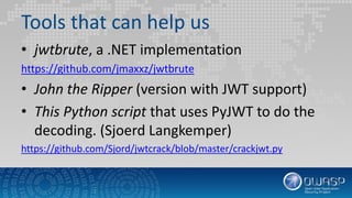 [OPD 2019] Attacking JWT tokens | PDF