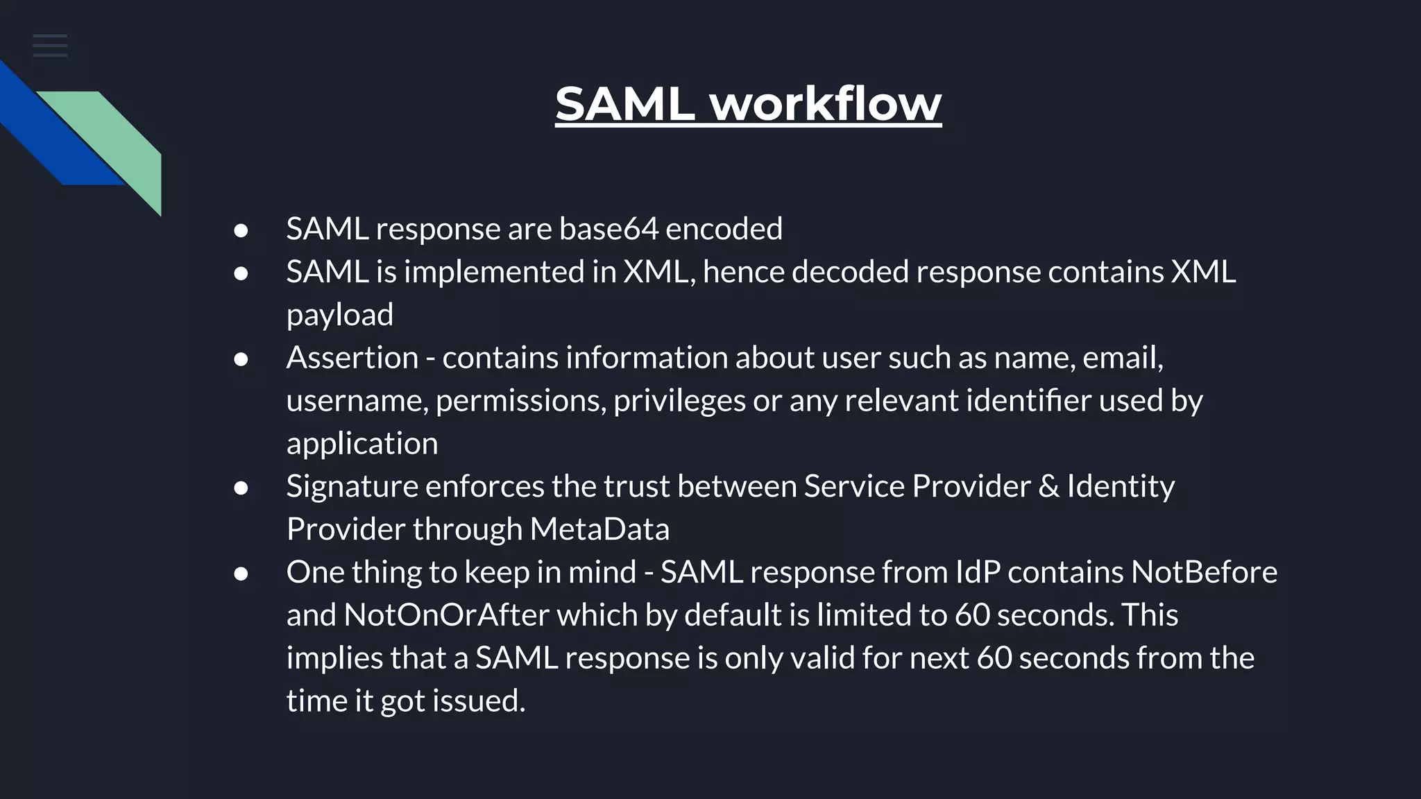 Attacking SSO (SAML) - Breaking into the front door of Authentication | PPT