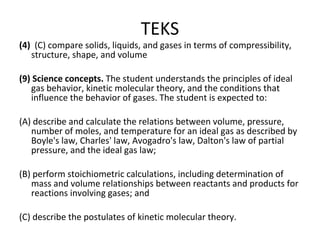 Attacking The TEKS: Gases | PPT | Chemistry | Science