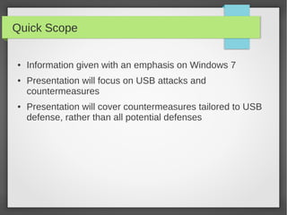 Attacking The USB Vector | PDF