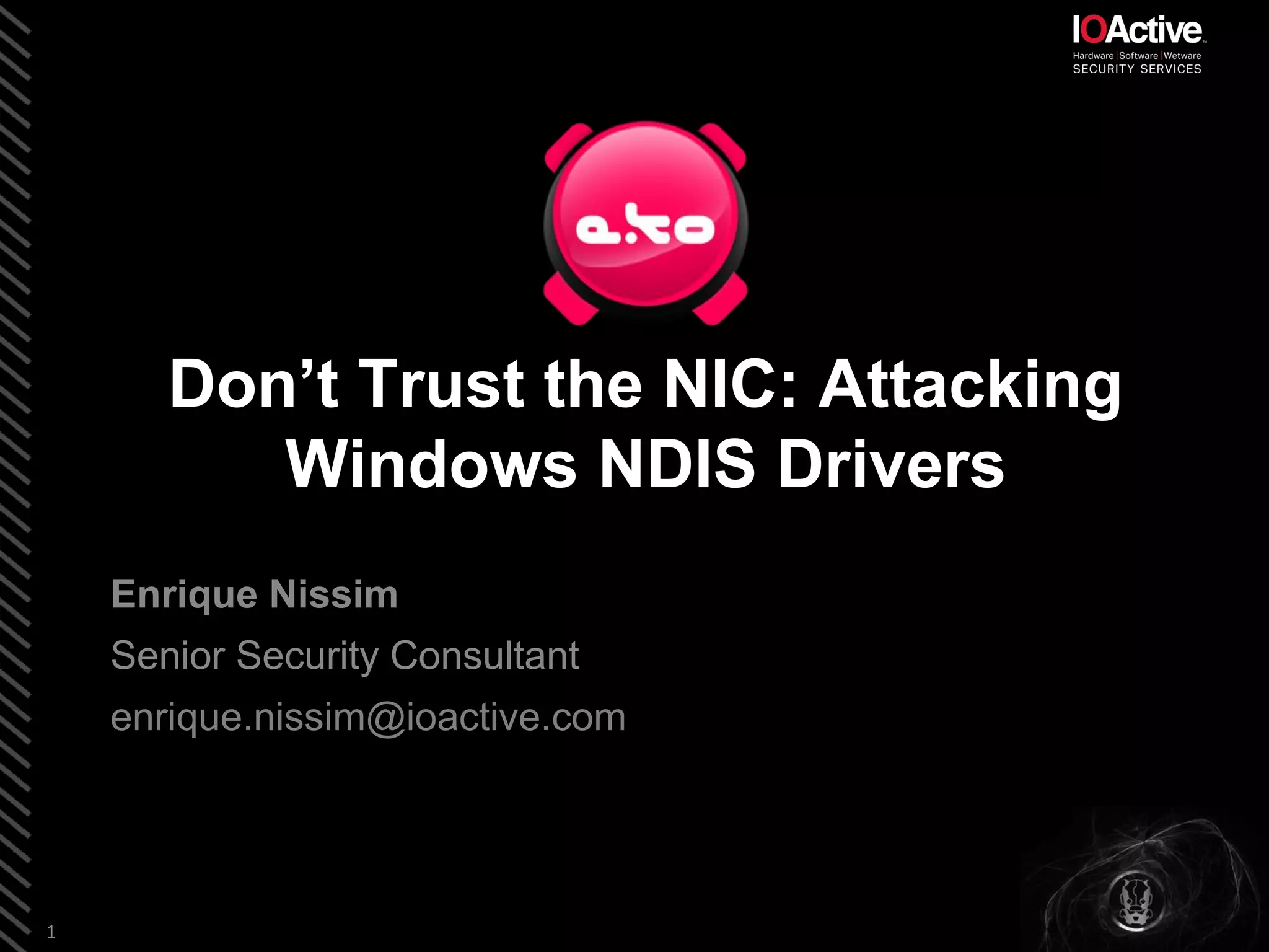 Attacking Windows NDIS Drivers | PDF