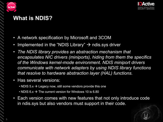 Attacking Windows NDIS Drivers | PPT