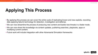 SEC1671/ Attack range/Splunk SIEMulator splunkconf2019 | PPT