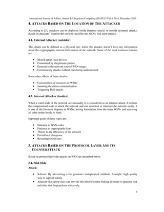 Attacks and counterattacks on wireless sensor networks | PDF