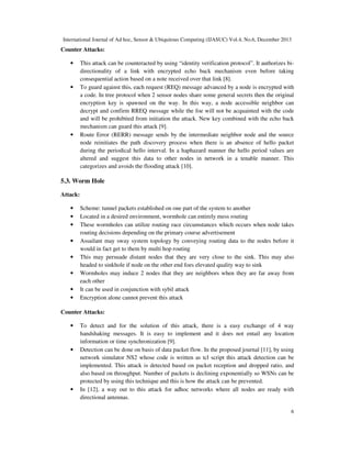Attacks and counterattacks on wireless sensor networks | PDF