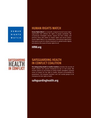 Attacks on health global report by human rights watch | PDF