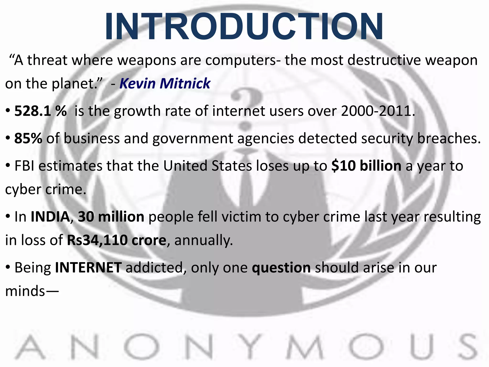 Attacks on the cyber world | PPT