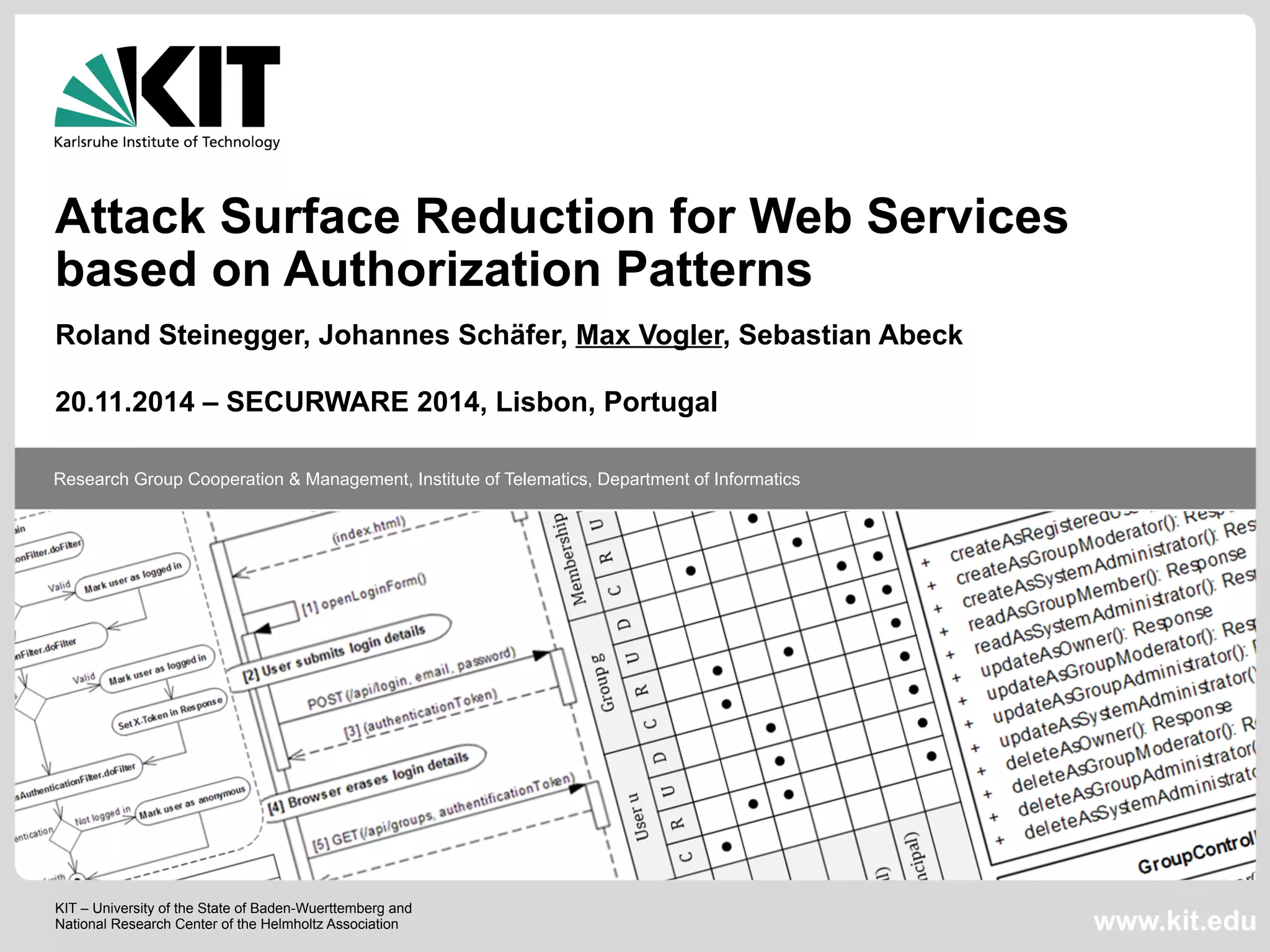 Attack Surface Reduction for Web Services based on Authorization ...