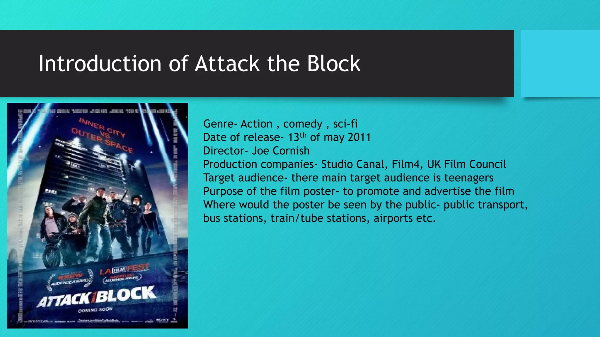 Attack the block poster review | PPT