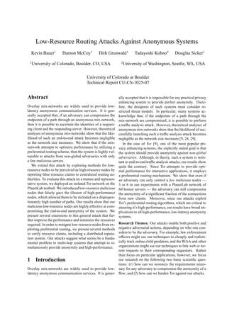 Attack tor | PDF | Computer Networking | Computing