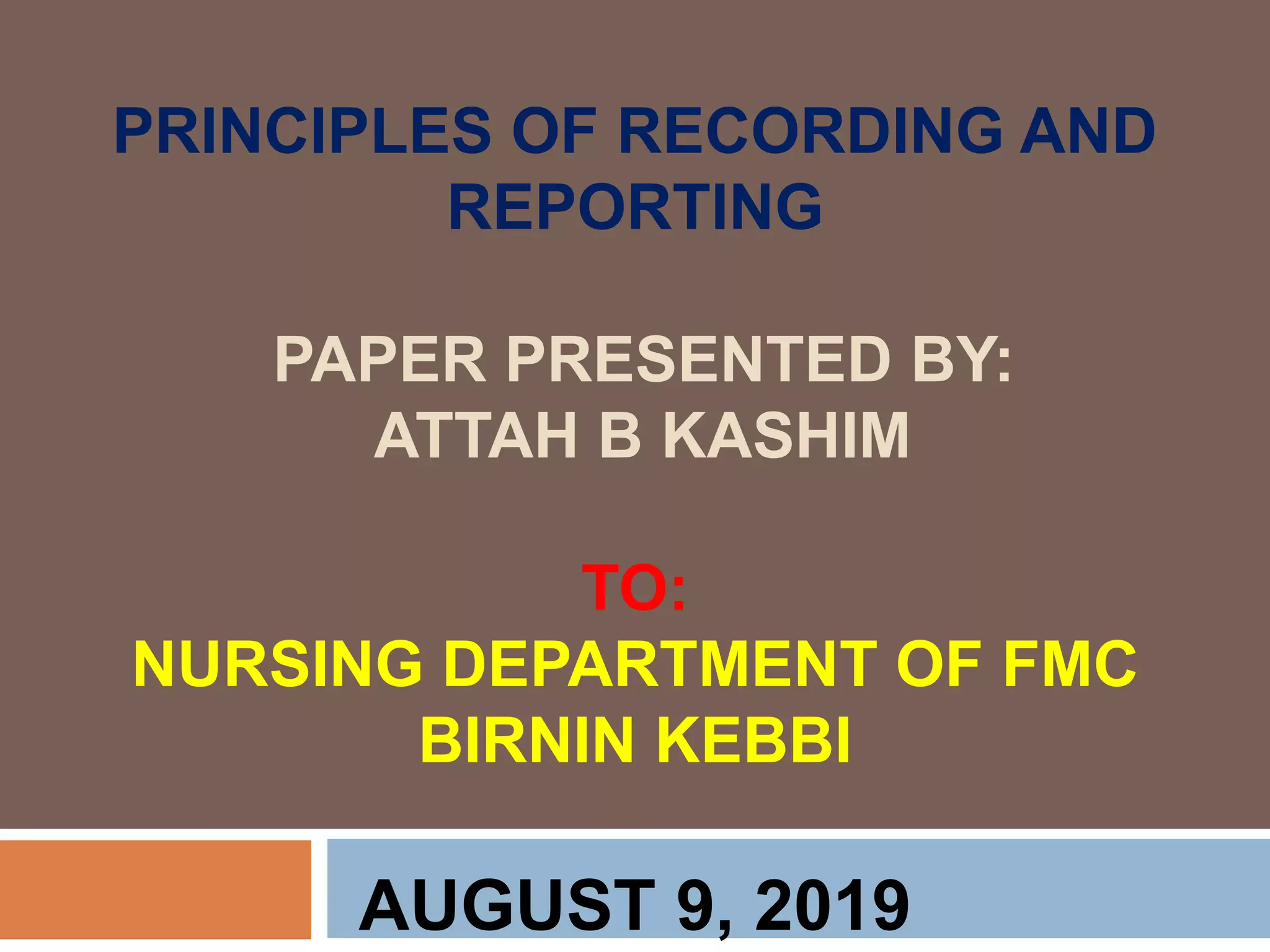 principles of reporting | PPTX