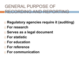 principles of reporting | PPT