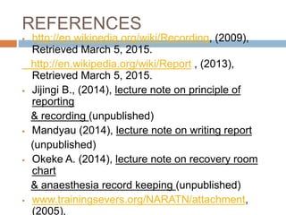 principles of reporting | PPT