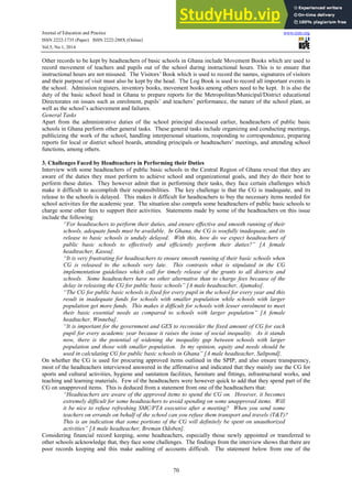 Attaining School And Educational Goals Duties Of Headteachers Of Public ...