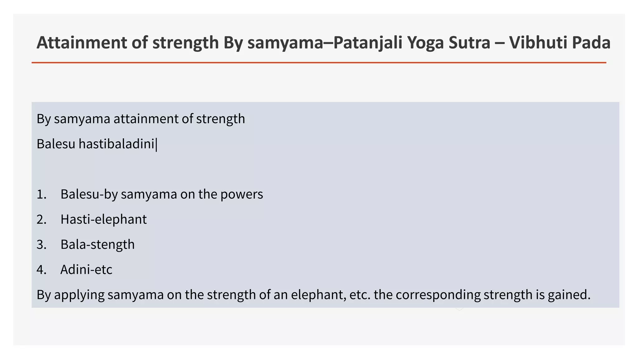 Attainment of strength by samyama–patanjali yoga | PDF