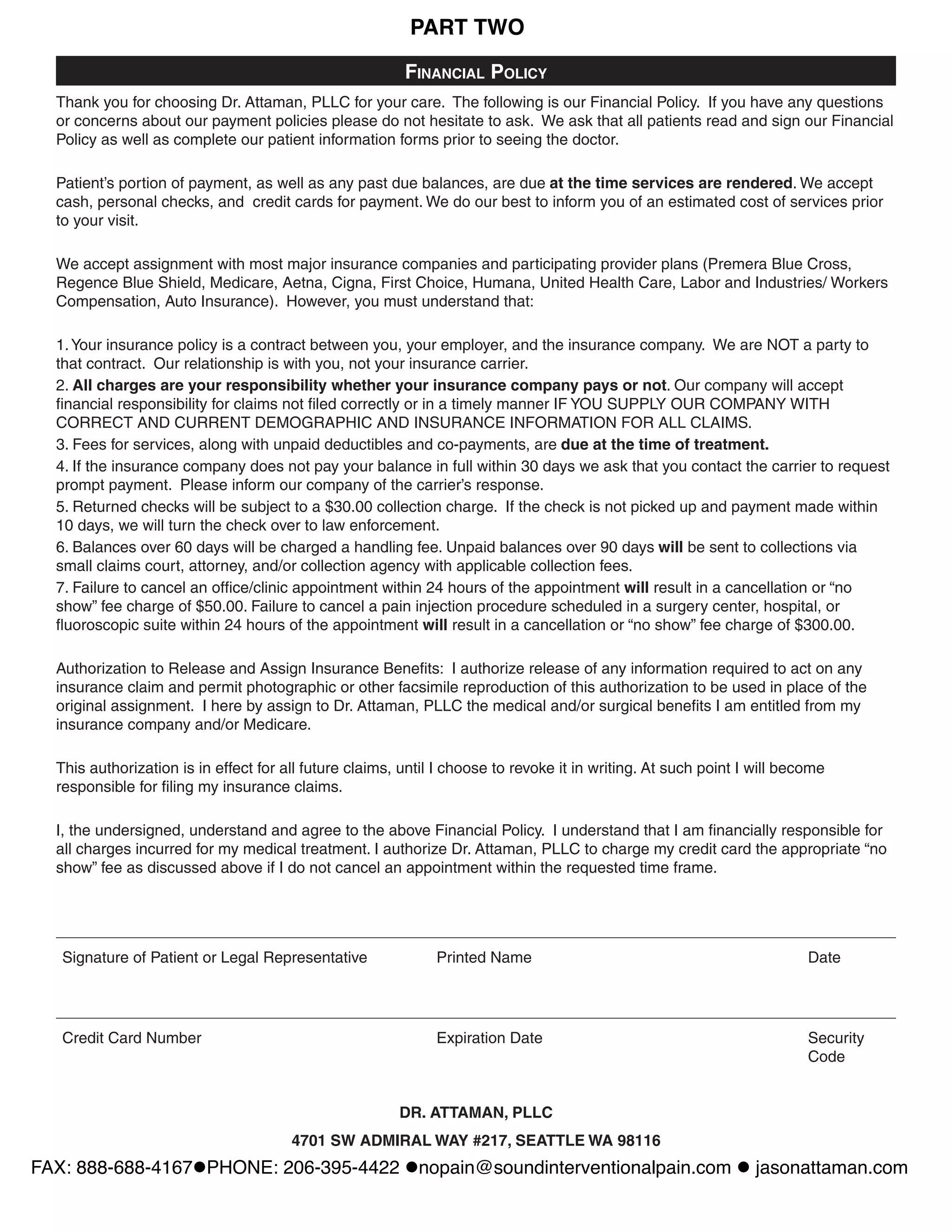 Dr. Attaman New Patient Intake Form | PDF