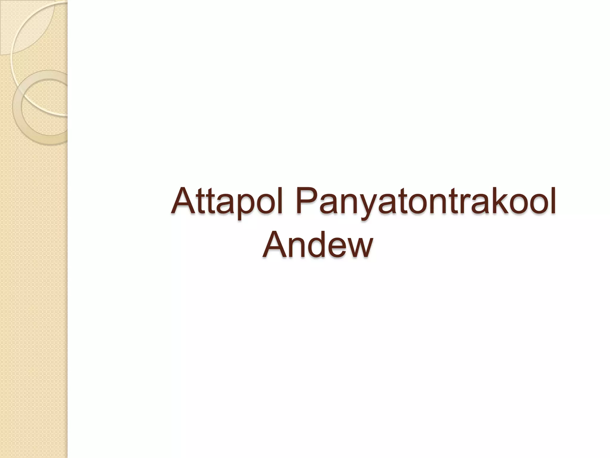 Attapol panyatontrakool | PPT
