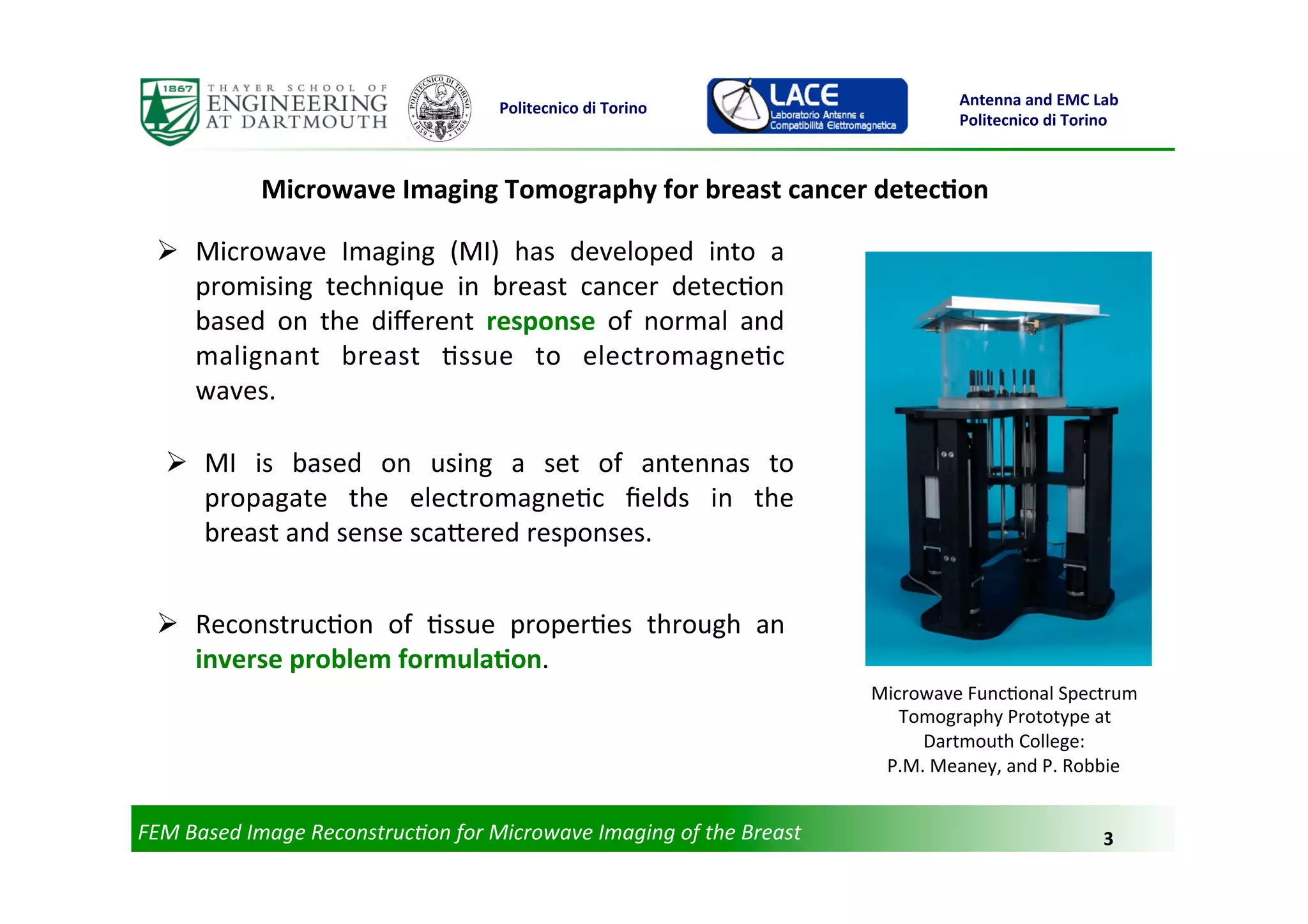 Finite Element Reconstruction for Microwave Imaging of the Breast | PDF