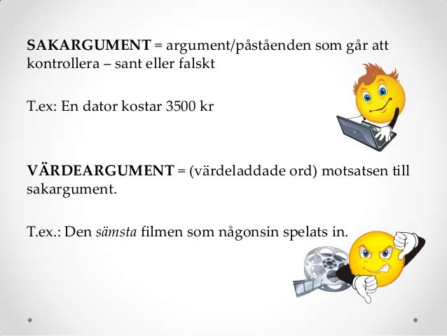 Att argumentera – muntligt och skriftligt pp