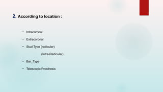 Attachment in Removable Prosthodontics: definition, Types ...