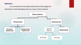 Attachment in Removable Prosthodontics: definition, Types ...