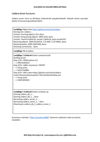 Caldera İle Saldırı Simülasyonu | PDF