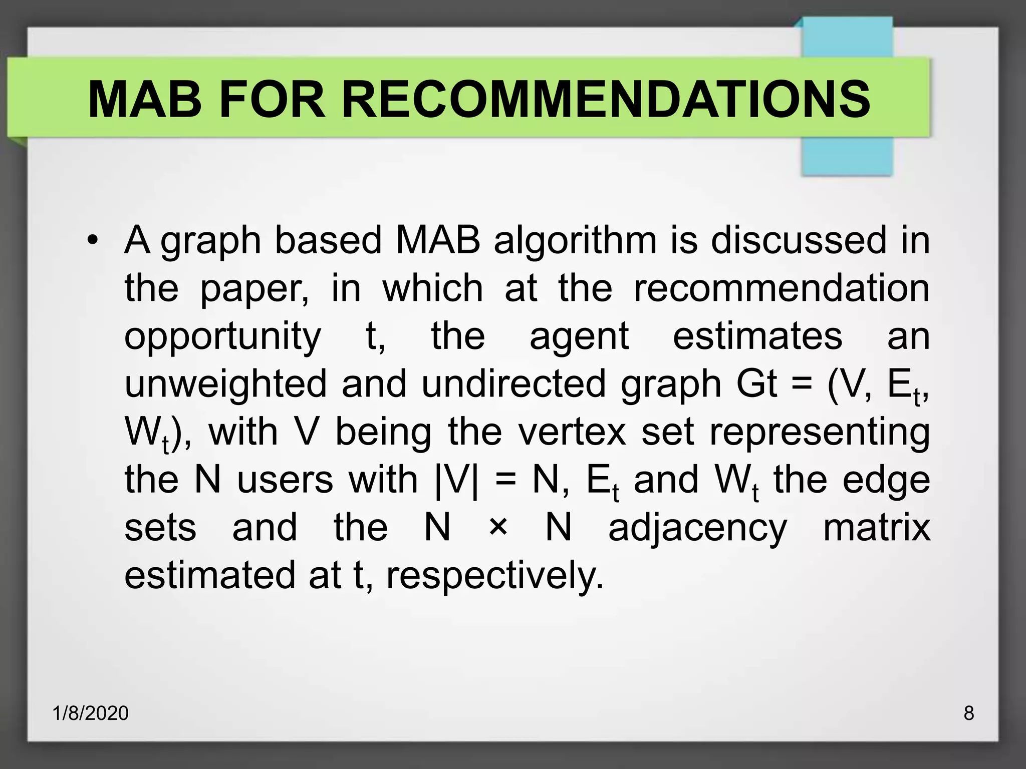GRAPH-BASED RECOMMENDATION SYSTEM | PPT
