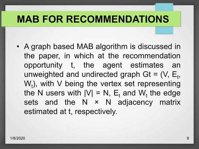 GRAPH-BASED RECOMMENDATION SYSTEM | PPT