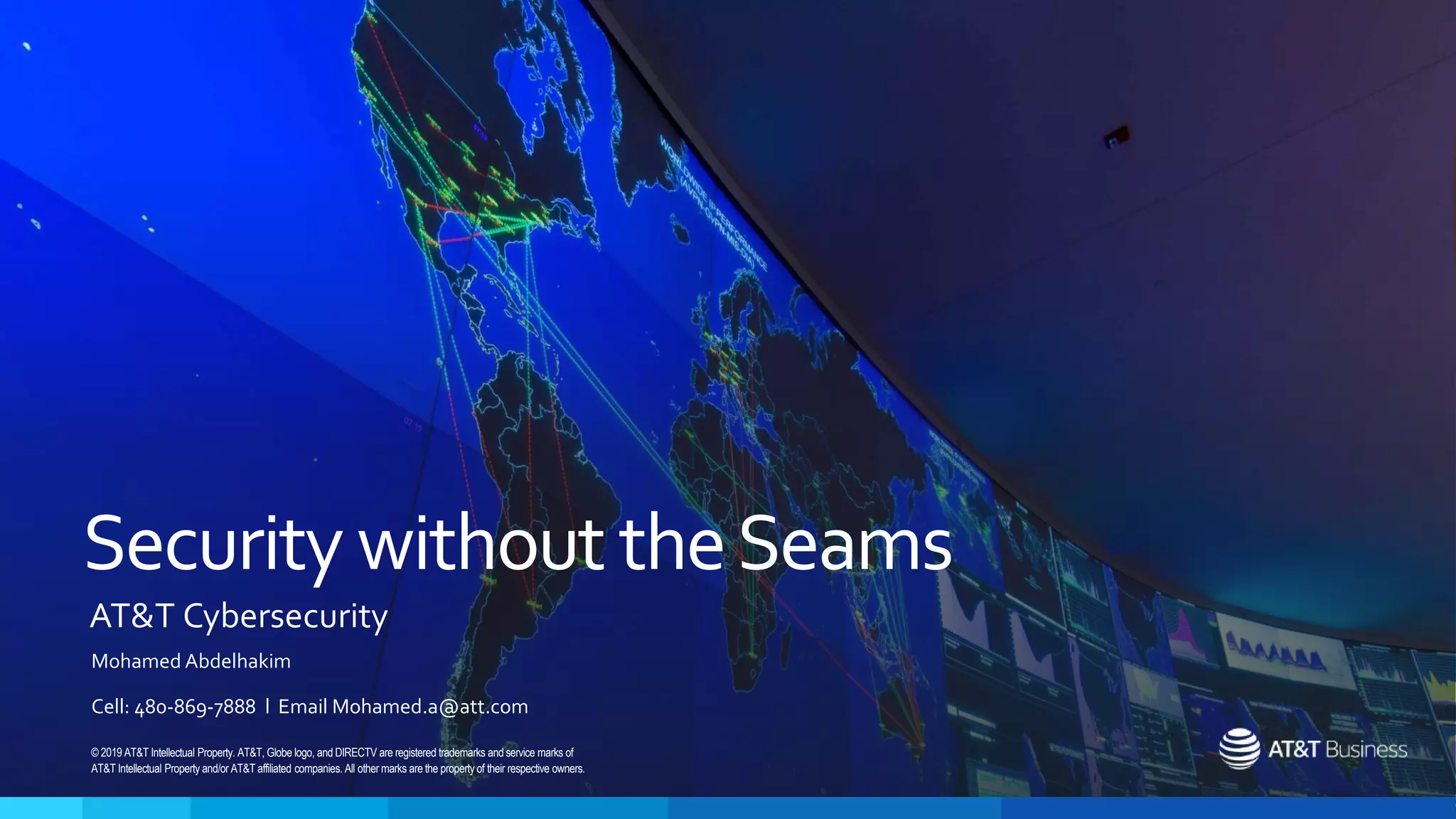 At&t cybersecurity introduction with alien vault | PPT